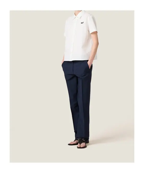 Miu Miu Short Sleeve Poplin Shirt