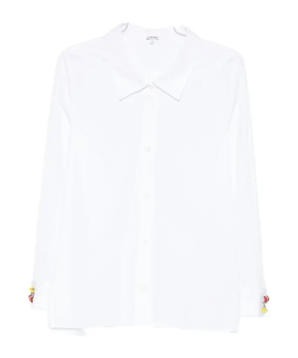 Loewe Embellished Poplin Shirt - White