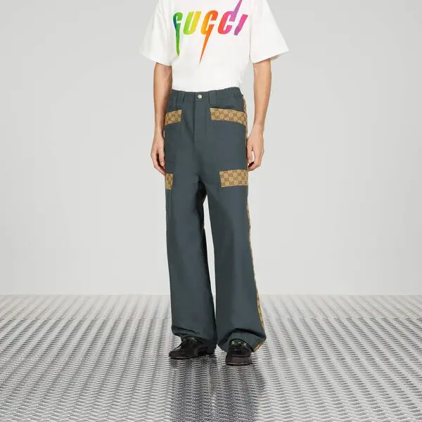 Gucci Paneled Straight-leg Trousers