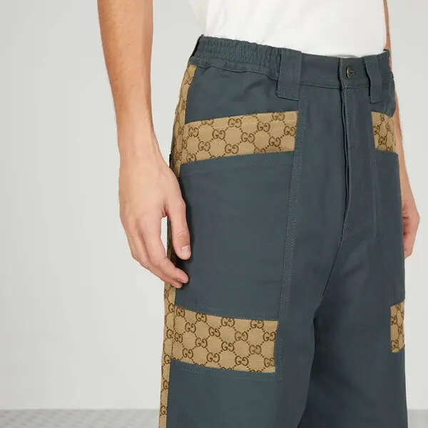 Gucci Paneled Straight-leg Trousers
