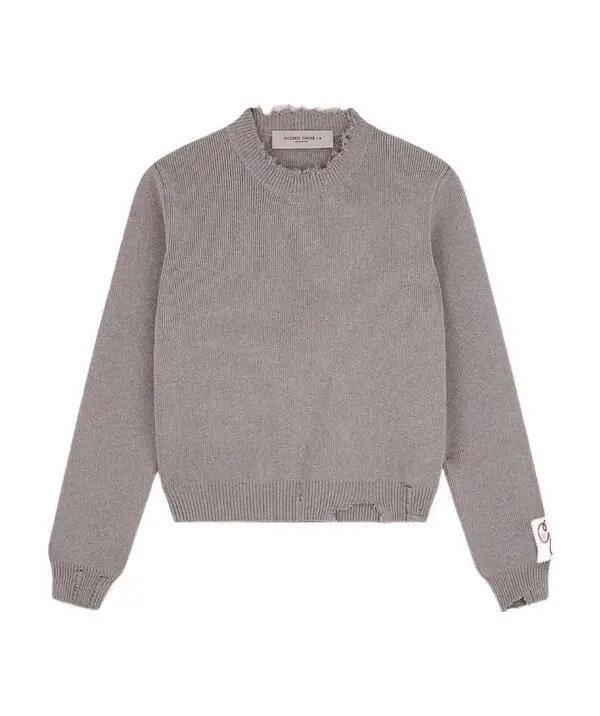 GOLDEN GOOSE Distressed Logo Patch Jumper