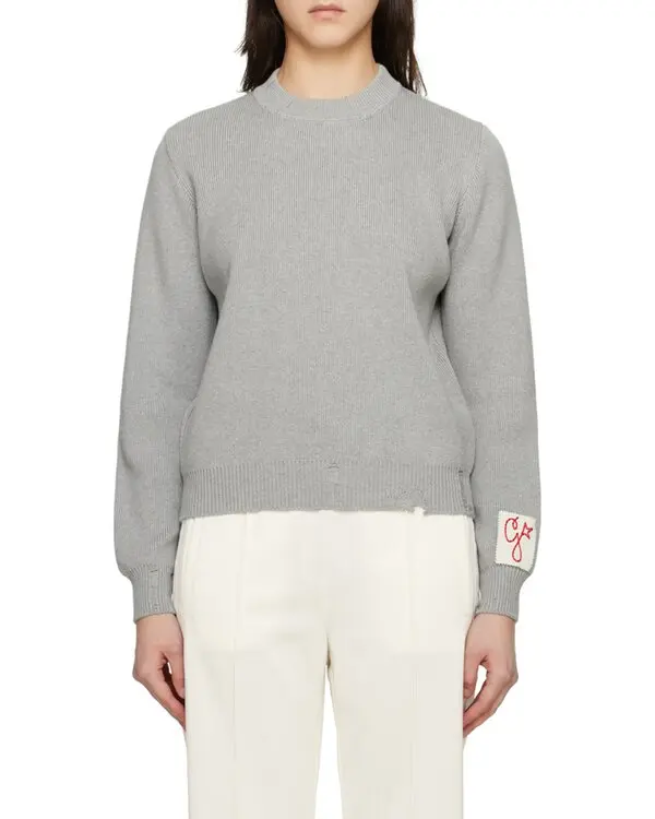 GOLDEN GOOSE Distressed Logo Patch Jumper