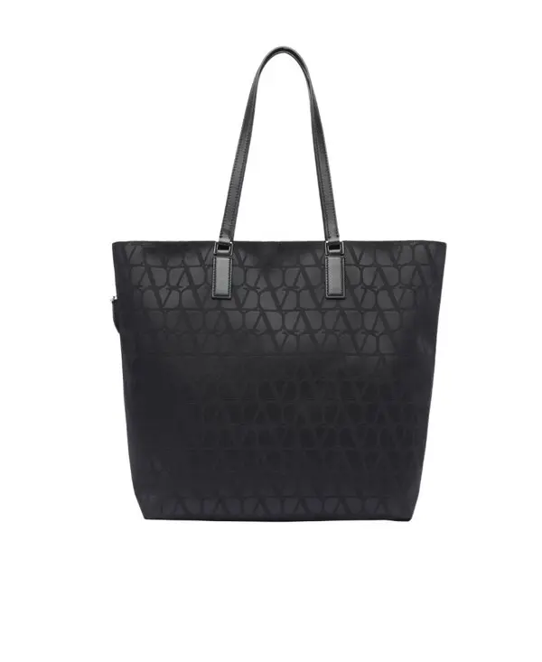 Valentino Garavani Logo Pattern Handbag - Black