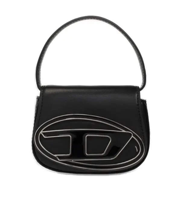 DIESEL® 1dr Xs Iconic D Logo Plaque Mini Crossbody Bag - Black