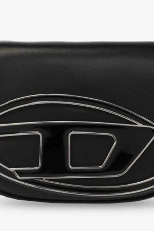 DIESEL® 1dr Xs Iconic D Logo Plaque Mini Crossbody Bag - Black