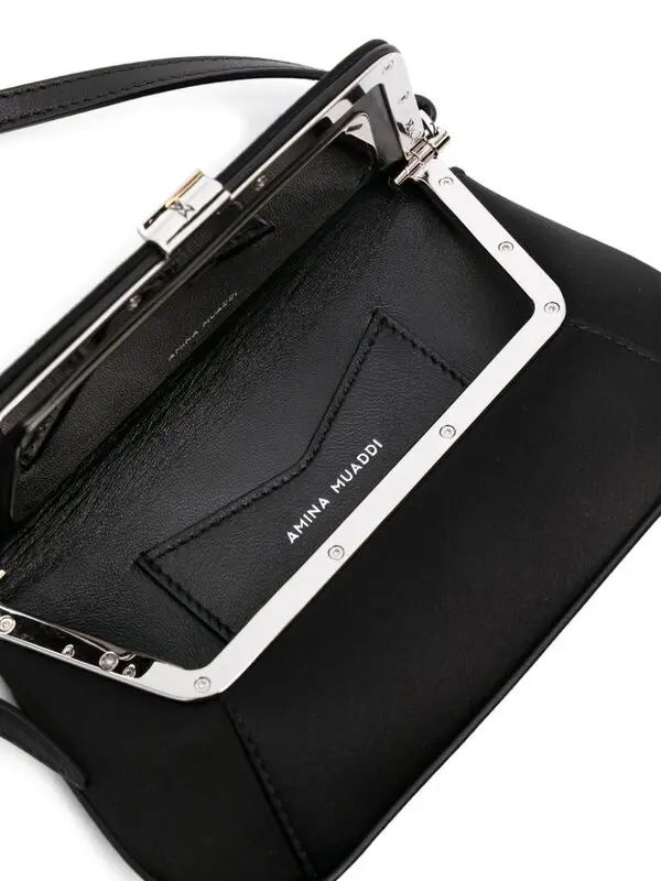 Amina Muaddi Ami Mini Shoulder Bag - Black