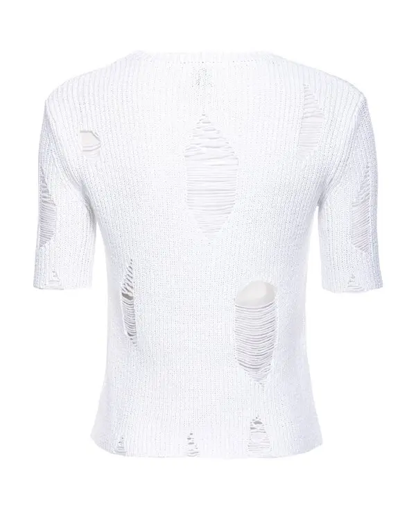 Pinko Round Neck Cut-out Detail Sweater