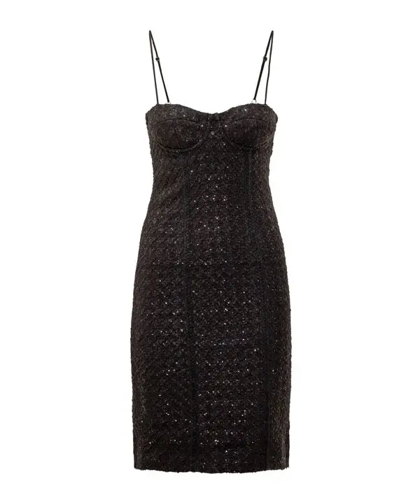 ROTATE BY BIRGER CHRISTENSEN Sequin-embellished Spaghetti Strap Mini Dress