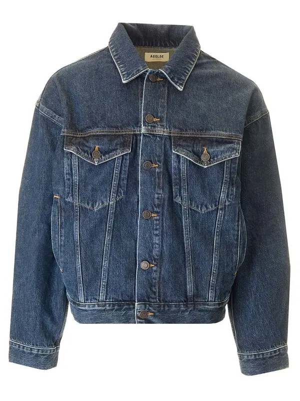 AGOLDE Stefano Buttoned Denim Jacket - Deep Medium Indigo