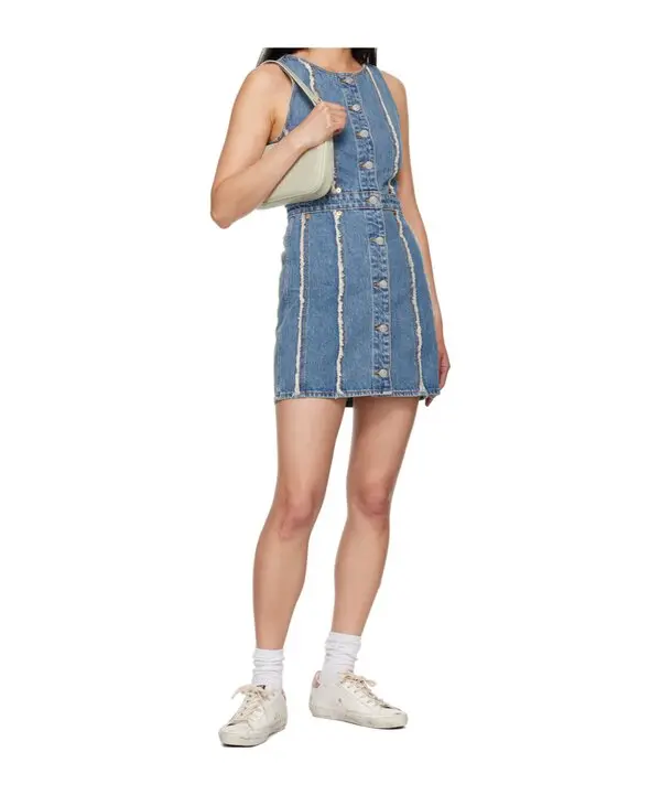 RE/DONE Frayed Denim Minidress
