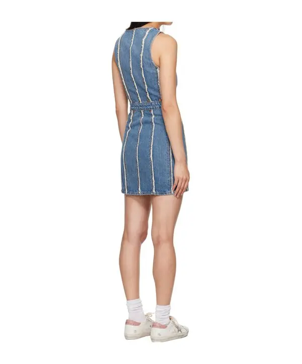RE/DONE Frayed Denim Minidress