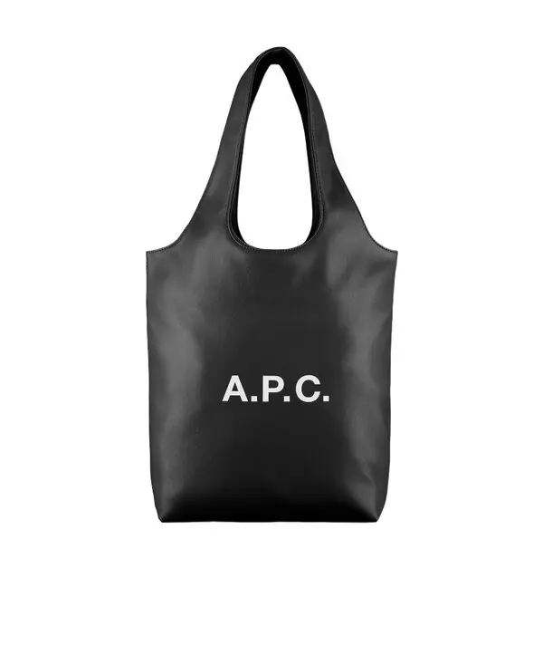 A.p.c. Logo Printed Small Tote Bag - Black