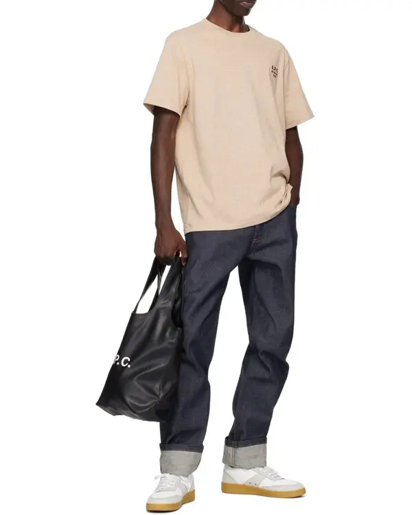 A.p.c. Logo Printed Tote Bag - Black