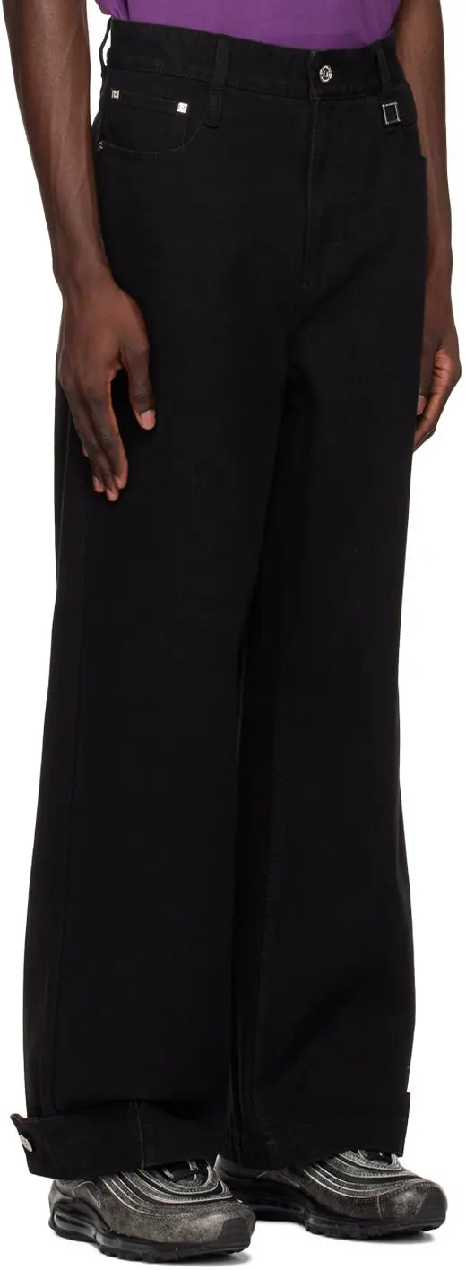 WOOYOUNGMI Multi-pocket Wide-leg Jeans