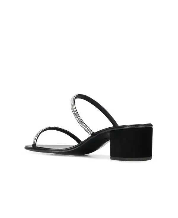 GIUSEPPE ZANOTTI Embellished Patent Leather Mules