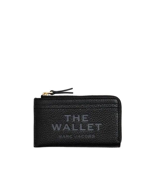 Marc Jacobs Leather Top Zip Wallet - Black