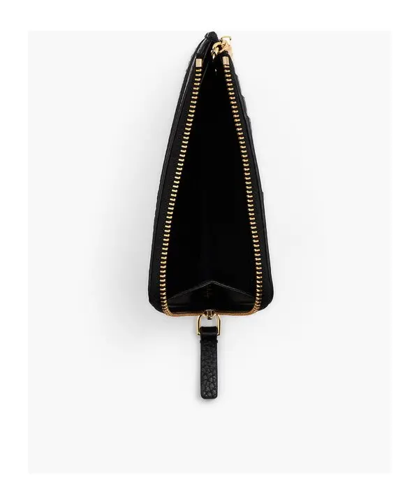 Marc Jacobs Leather Top Zip Wallet - Black