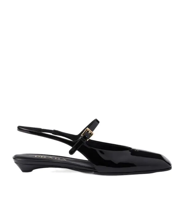 Prada Square-toe Slingback Ballerina
