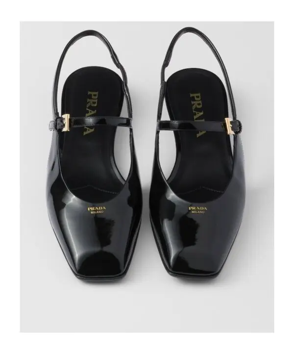 Prada Square-toe Slingback Ballerina