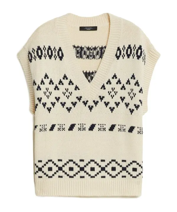 Max Mara V-neck Short-sleeved Vest - Nude