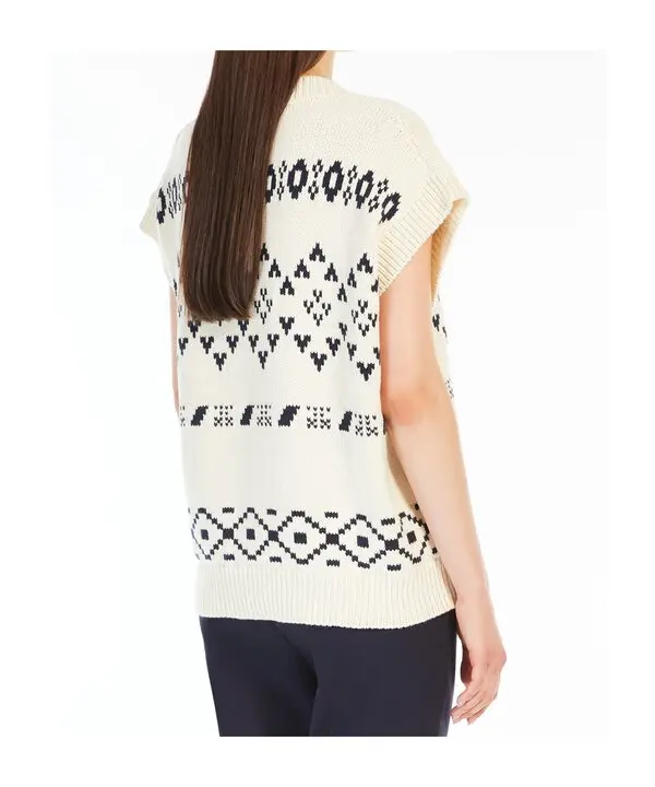 Max Mara Norway Jacquard Knit Vest - Nude