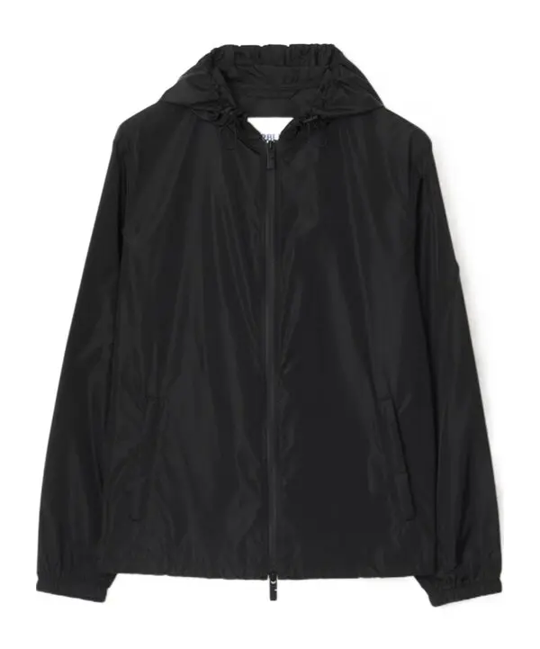 Burberry Zip-up Hooded Jacket With Ekd Print - Black