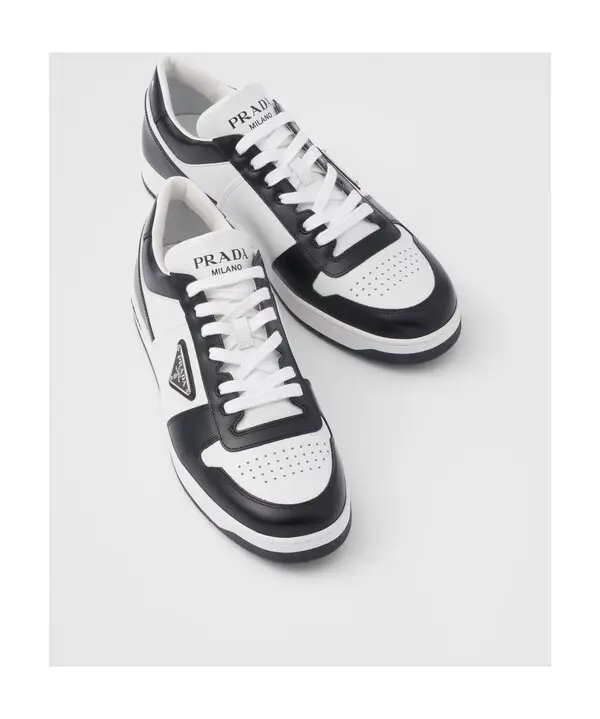 Prada Downtown Lace-up Sneakers - White/black