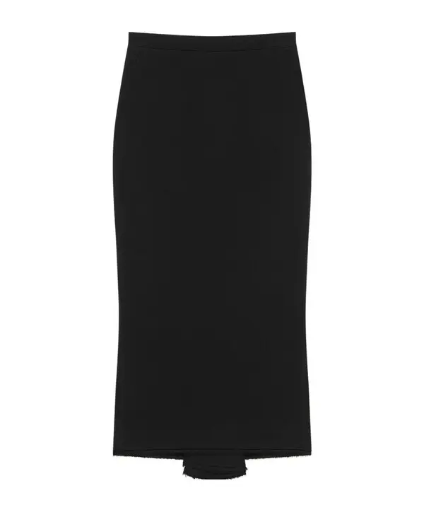 Givenchy Midi Kickback Skirt In Wool