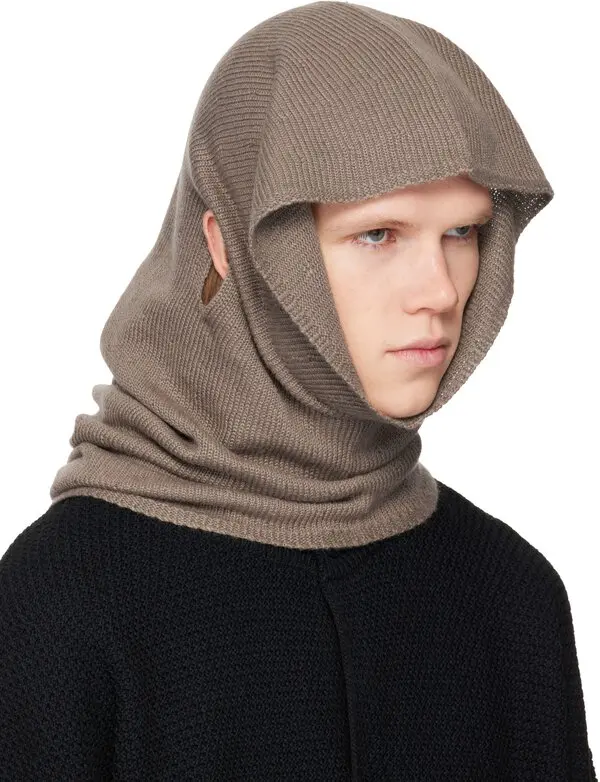 Issey Miyake Ribbed Knit Balaclava