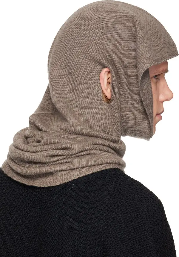 Issey Miyake Ribbed Knit Balaclava