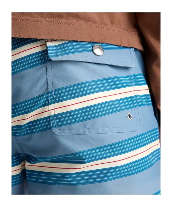 Prada Striped Technical Fabric Swim Trunks