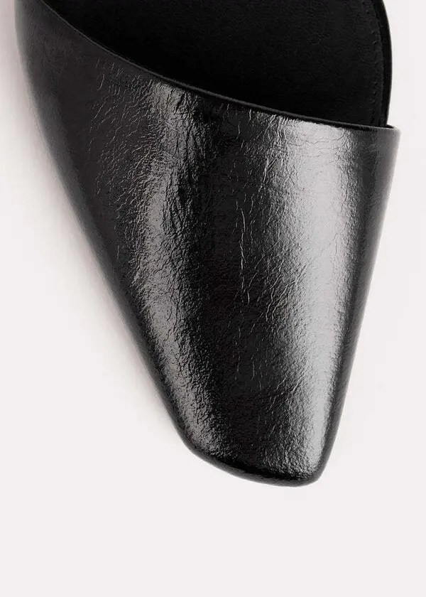 TOTEME Asymmetric D'orsay Leather Ballerina Flats