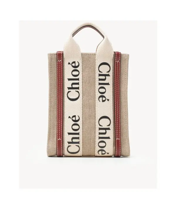 Chloé Woody Mini Tote Bag - Nude