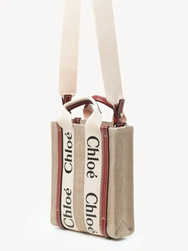 Chloé Woody Mini Tote Bag - Nude