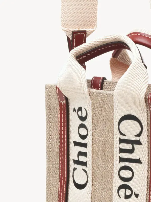 Chloé Woody Mini Tote Bag - Nude