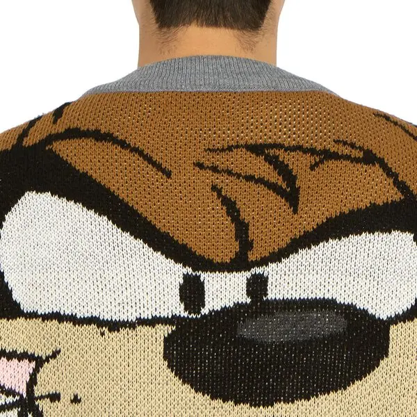 FAMILY FIRST V-neck Long-sleeved Sweater