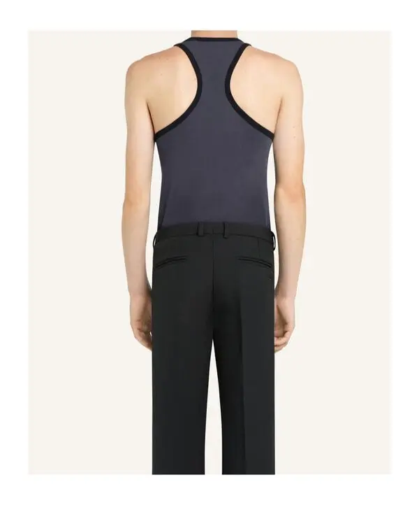 COURREGES Logo Embroidered Racerback Tank Top