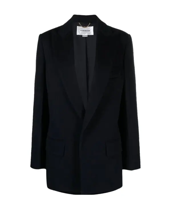 Victoria Beckham Peak Lapel Single-breasted Blazer - Black