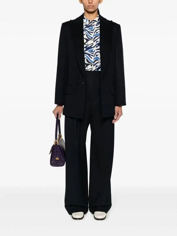 Victoria Beckham Peak Lapel Single-breasted Blazer - Black