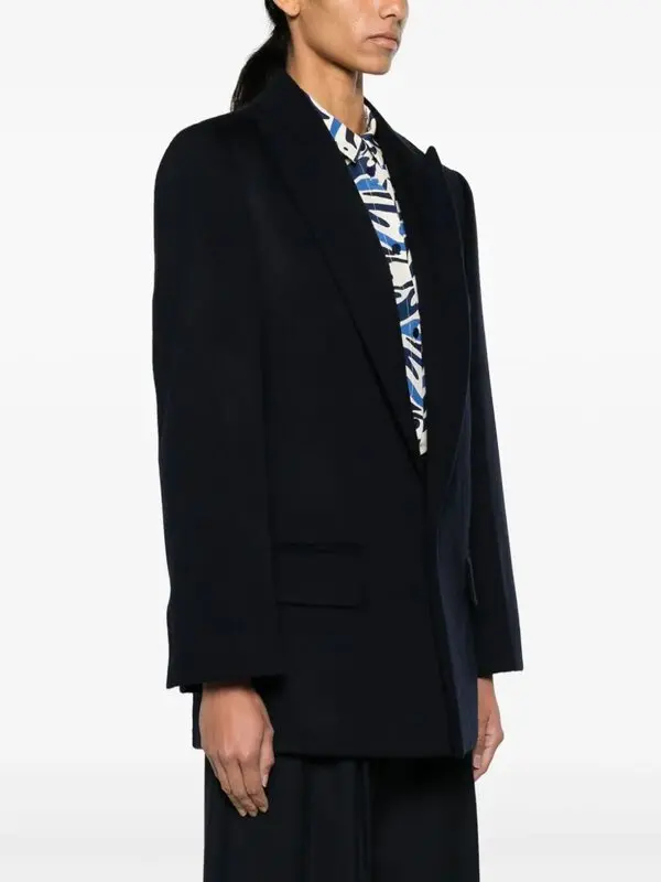 Victoria Beckham Peak Lapel Single-breasted Blazer - Black