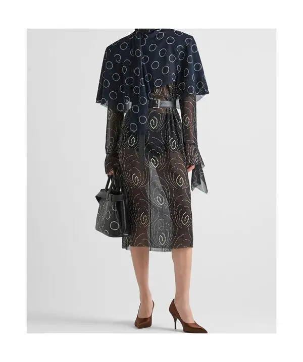 Prada Geometric Printed Midi Dress