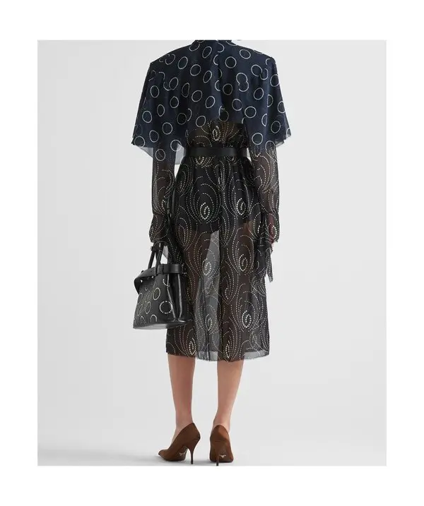 Prada Geometric Printed Midi Dress