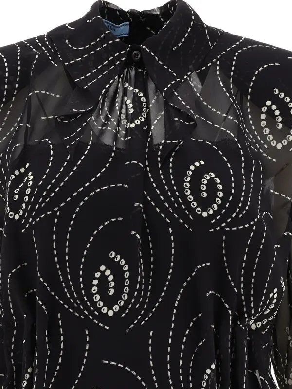 Prada Geometric Printed Midi Dress