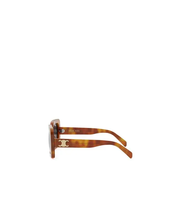 Celine Logo Tortoiseshell Sunglasses - Gray