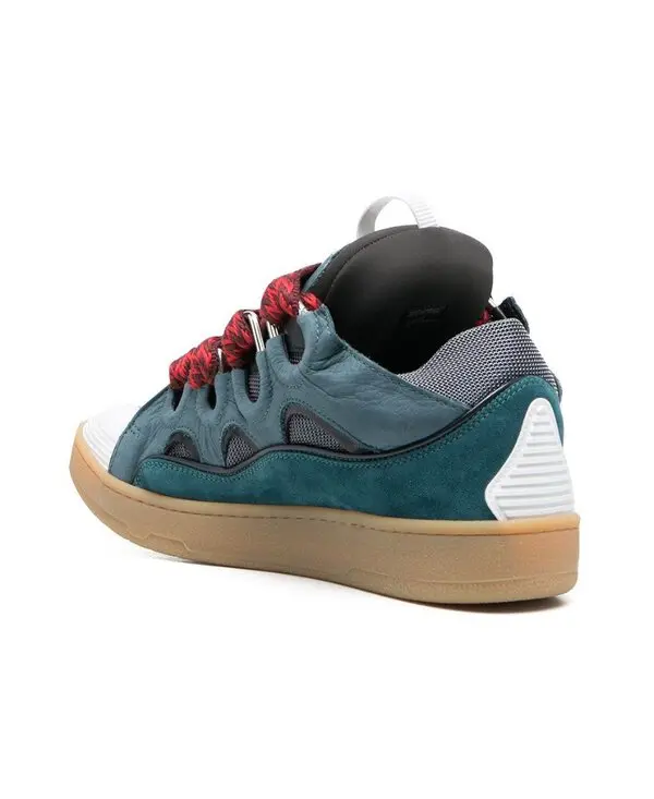 LANVIN Curb Lace-up Sneakers - Blue