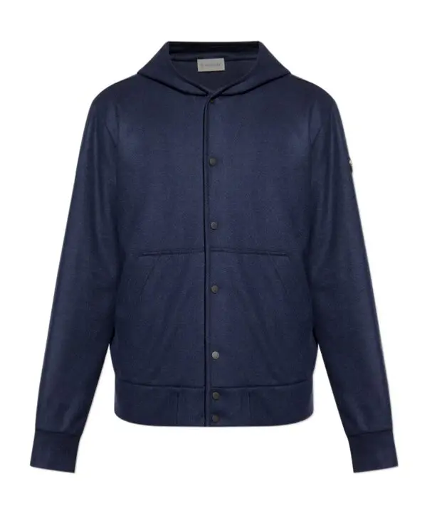 Moncler Logo Patch Zip-up Hoodie
