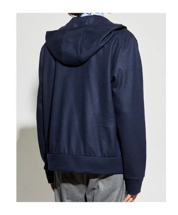 Moncler Logo Patch Zip-up Hoodie