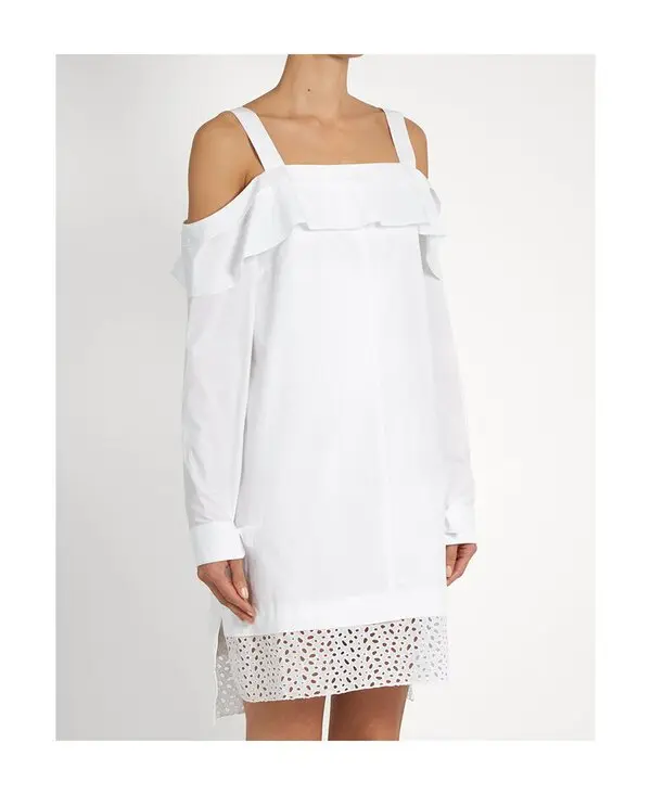 Proenza Schouler Off-the-shoulder Dress With Ruffle Detail