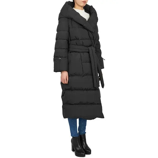 MOORER Long-sleeved Hooded Down Jacket With Waist Straps