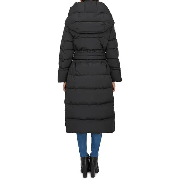 MOORER Long-sleeved Hooded Down Jacket With Waist Straps
